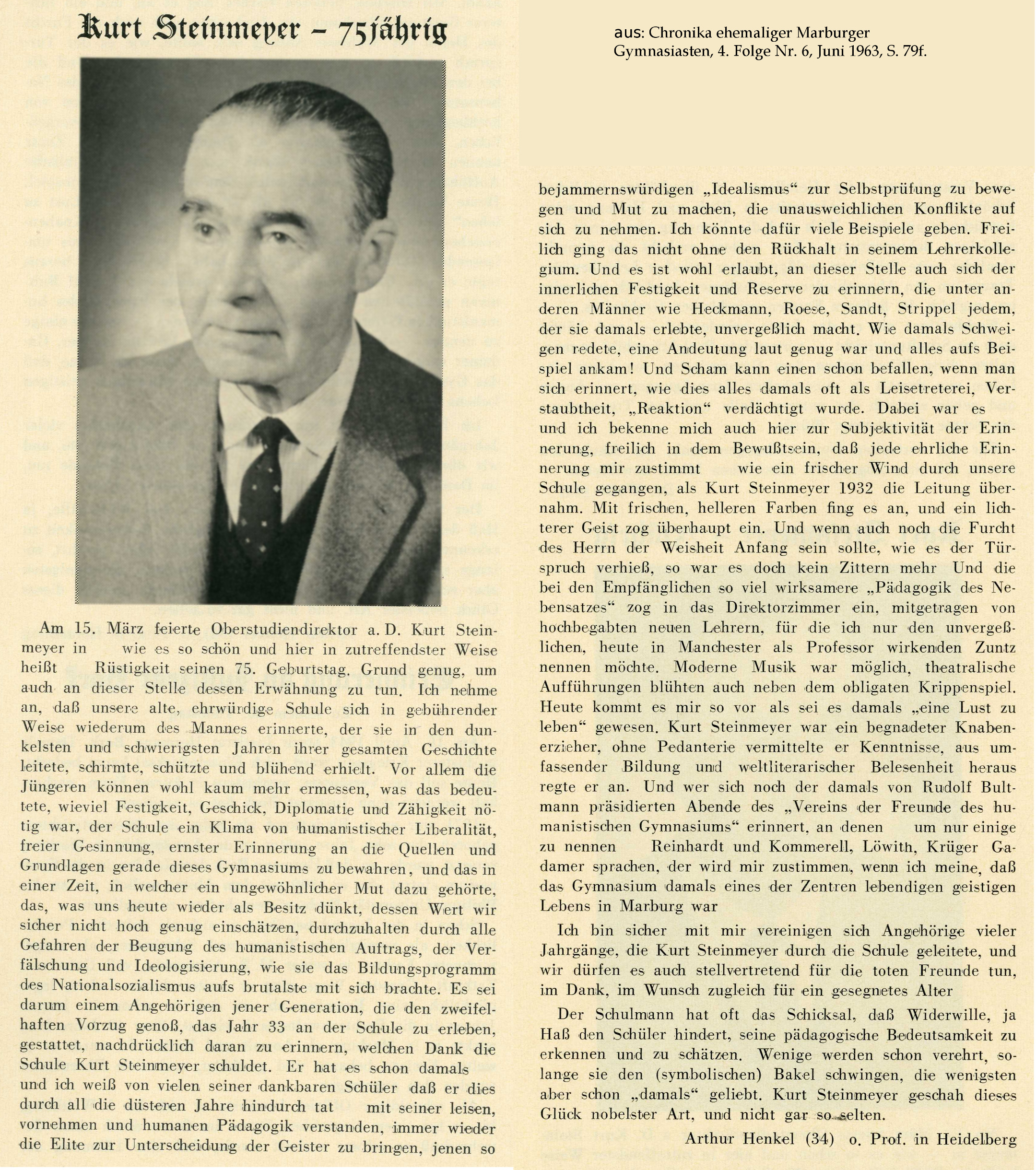 Kurt Steinmeyer – Histodrom